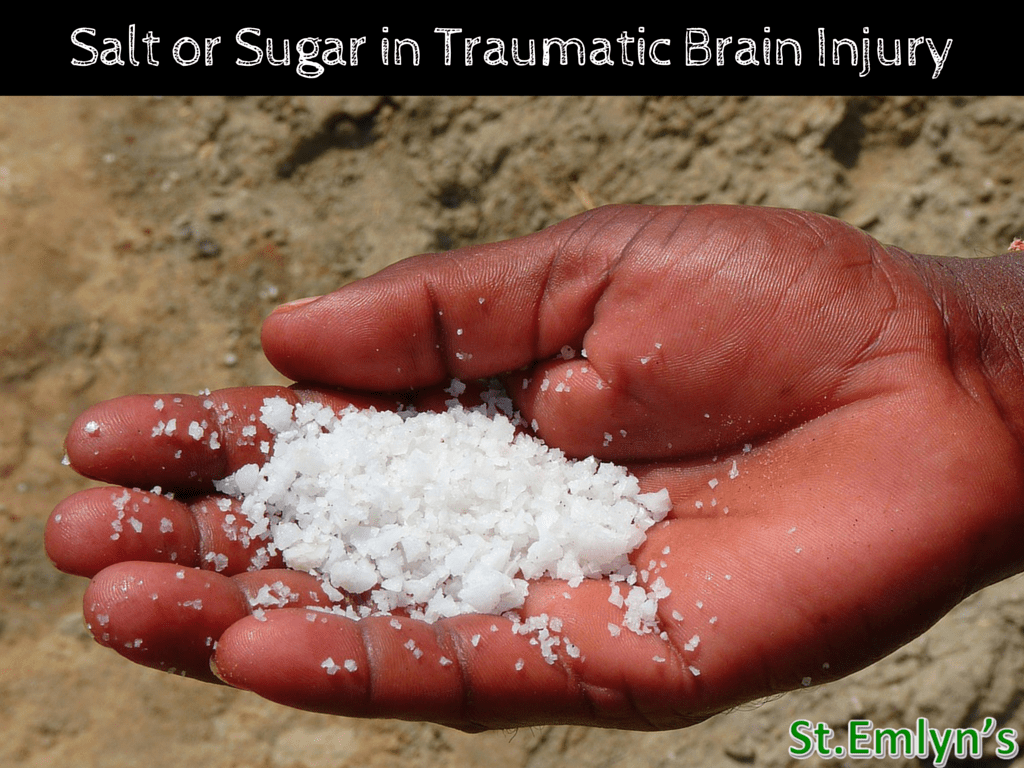 JC: Salt or Sugar? Hypertonic saline for head injury at St.Emlyn's.