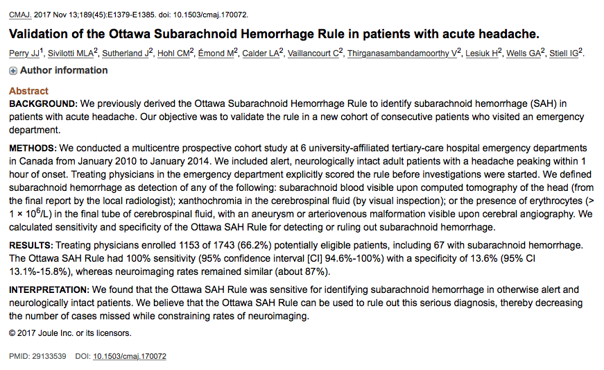 JC: Ottawa SAH Rule