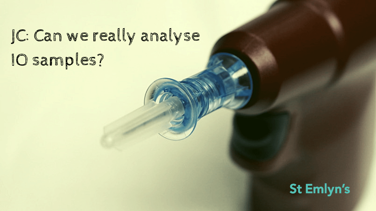 JC: Can we really use IO blood for analysis? St Emlyn's
