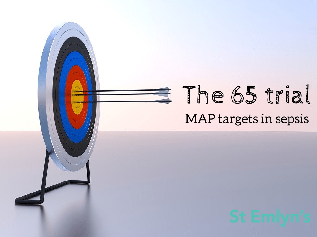 JC: The 65 trial. Targeting MAP in sepsis. St Emlyn's at #CCR20