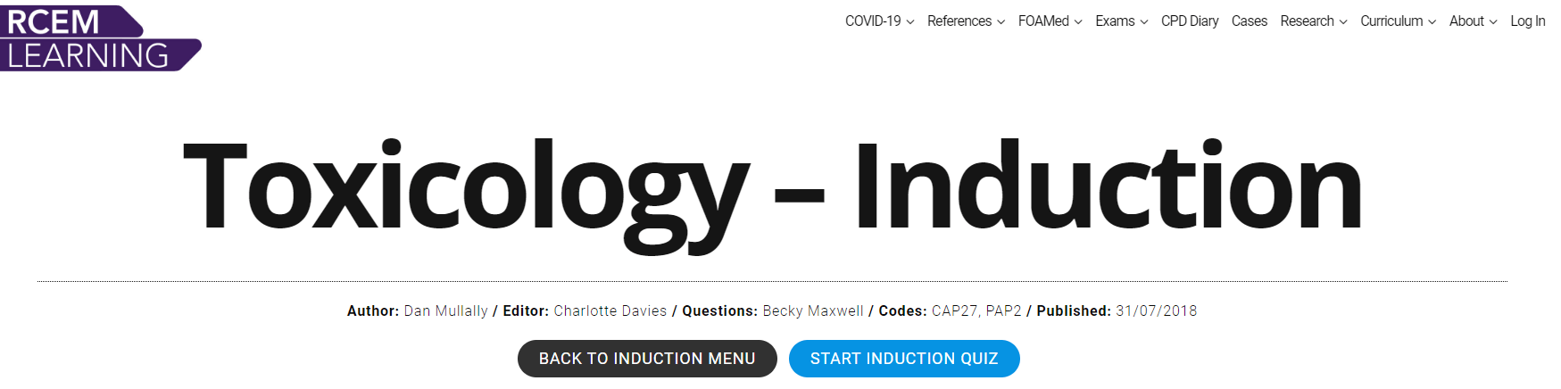 Medical School Lesson Plan - Toxicology • St Emlyn's