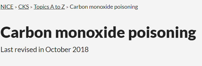 Medical School Lesson Plan - Carbon Monoxide Poisoning • St Emlyn's