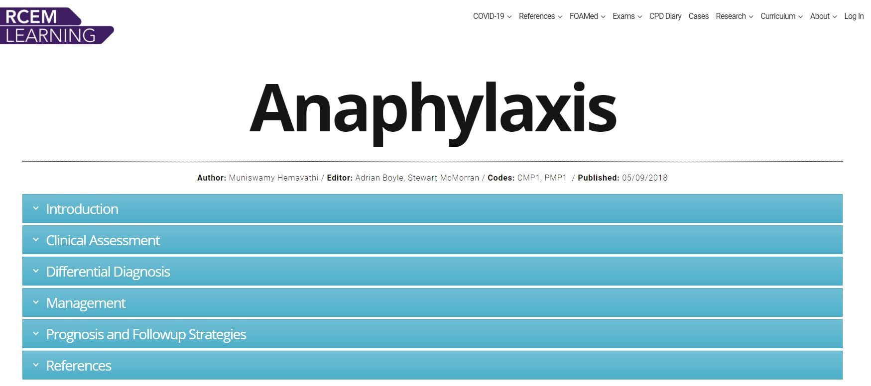 Medical School Lesson-Plan Anaphylaxis • St Emlyn's