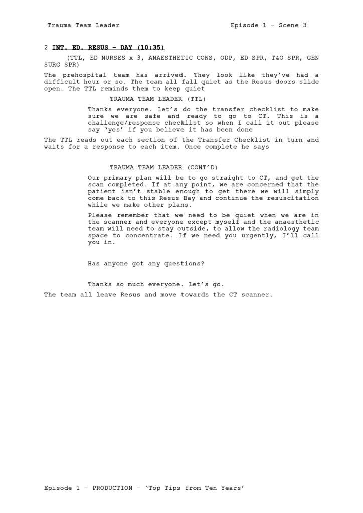 Top Tips from Ten Years of Trauma Team Leadership • St Emlyn's