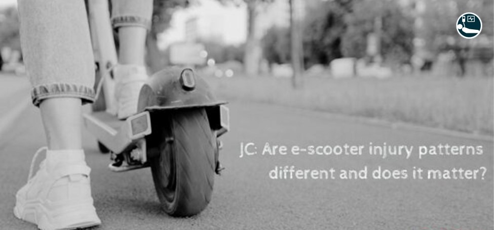 E-scooter injury patterns - are they different and does it matter?